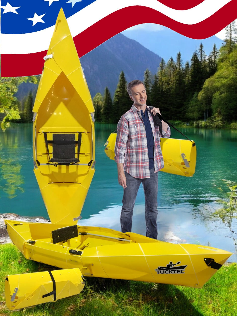 Tucktec Folding Kayaks: Store Anywhere, on the water in minutes.