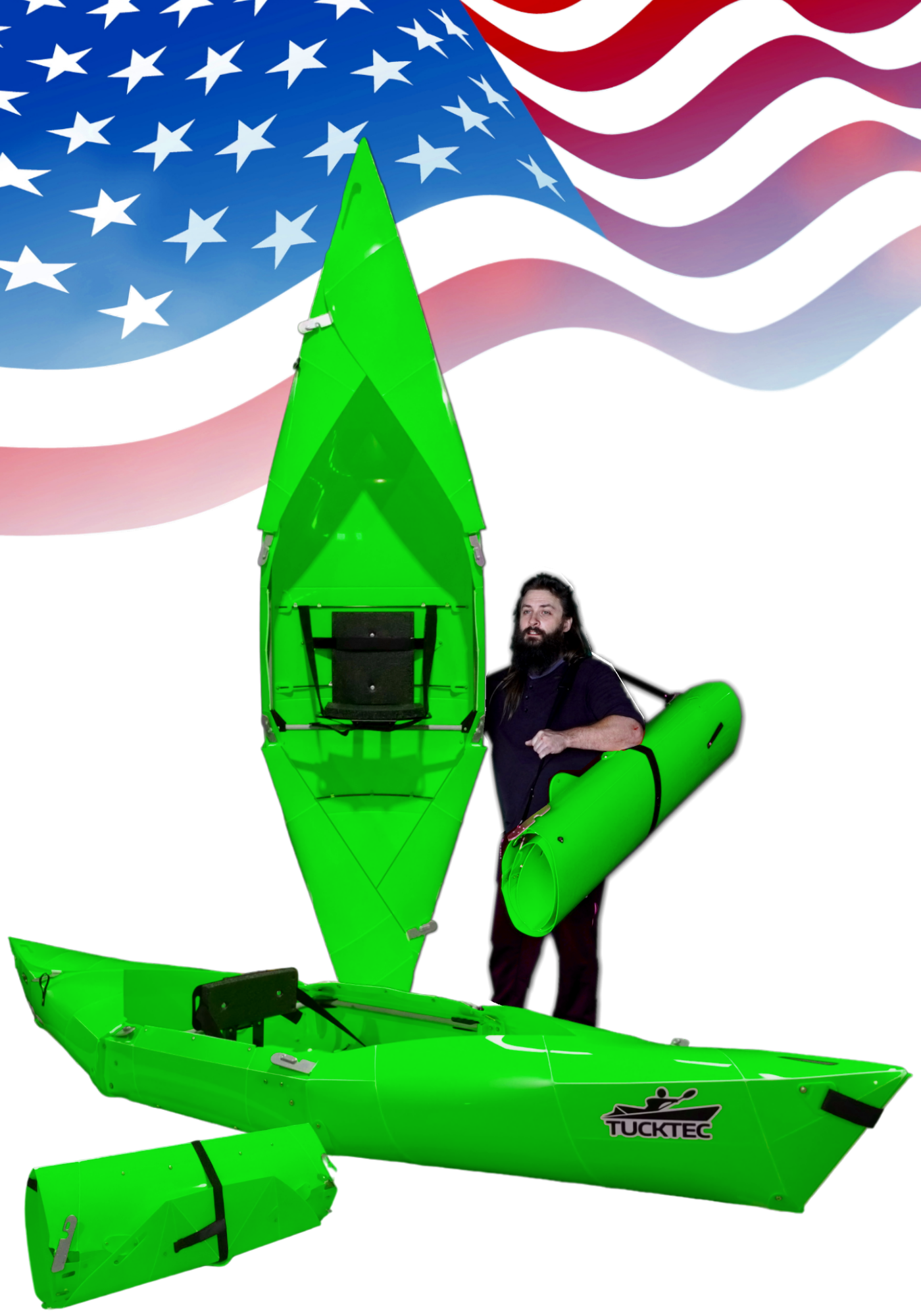 Tucktec Folding Kayaks: Store Anywhere, on the water in minutes.